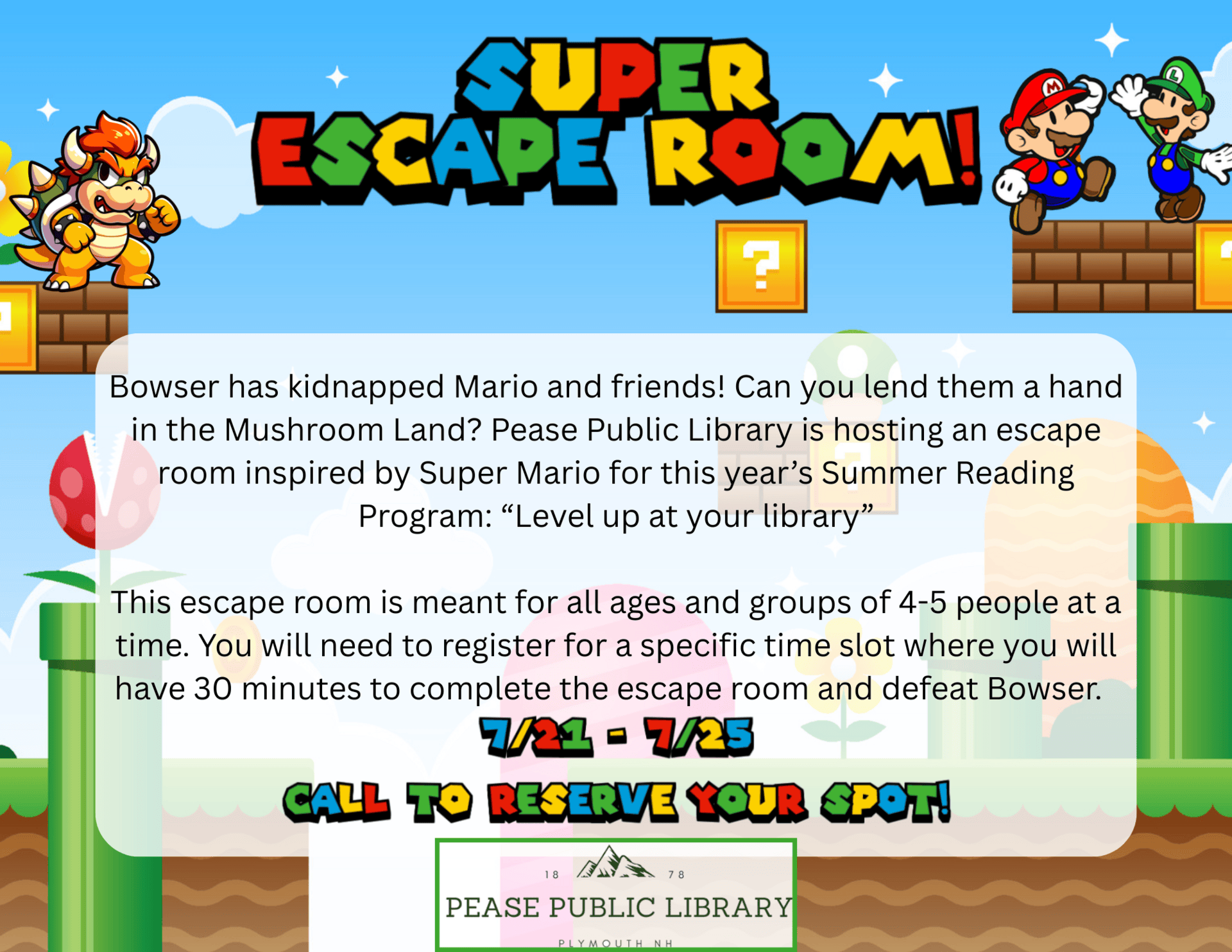 Home | Pease Public Library