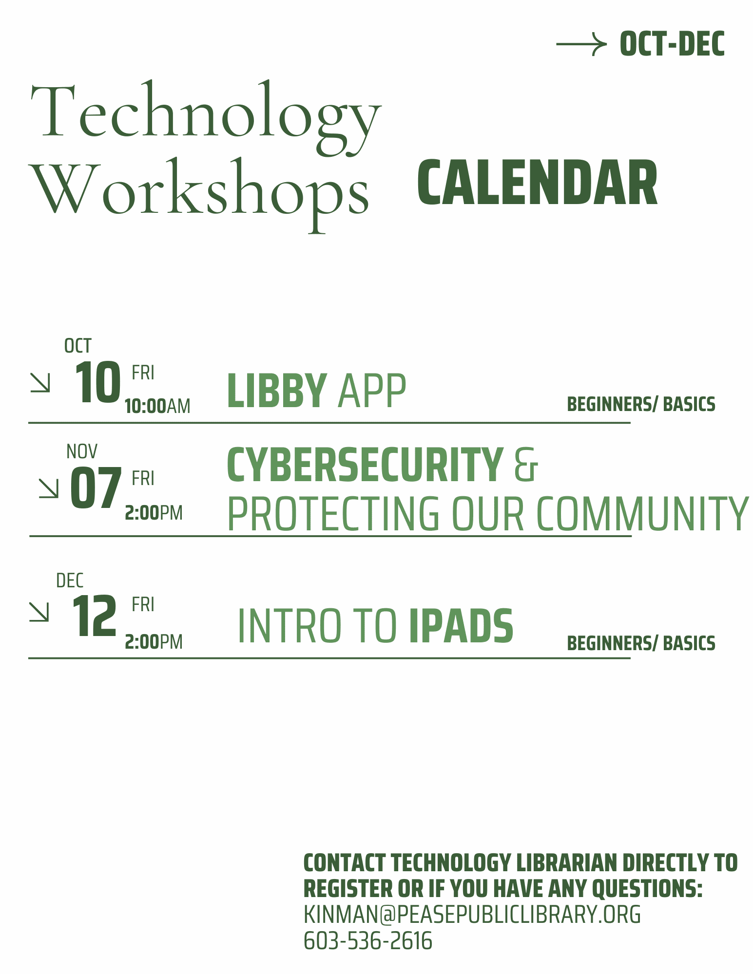 Tech Support | Pease Public Library